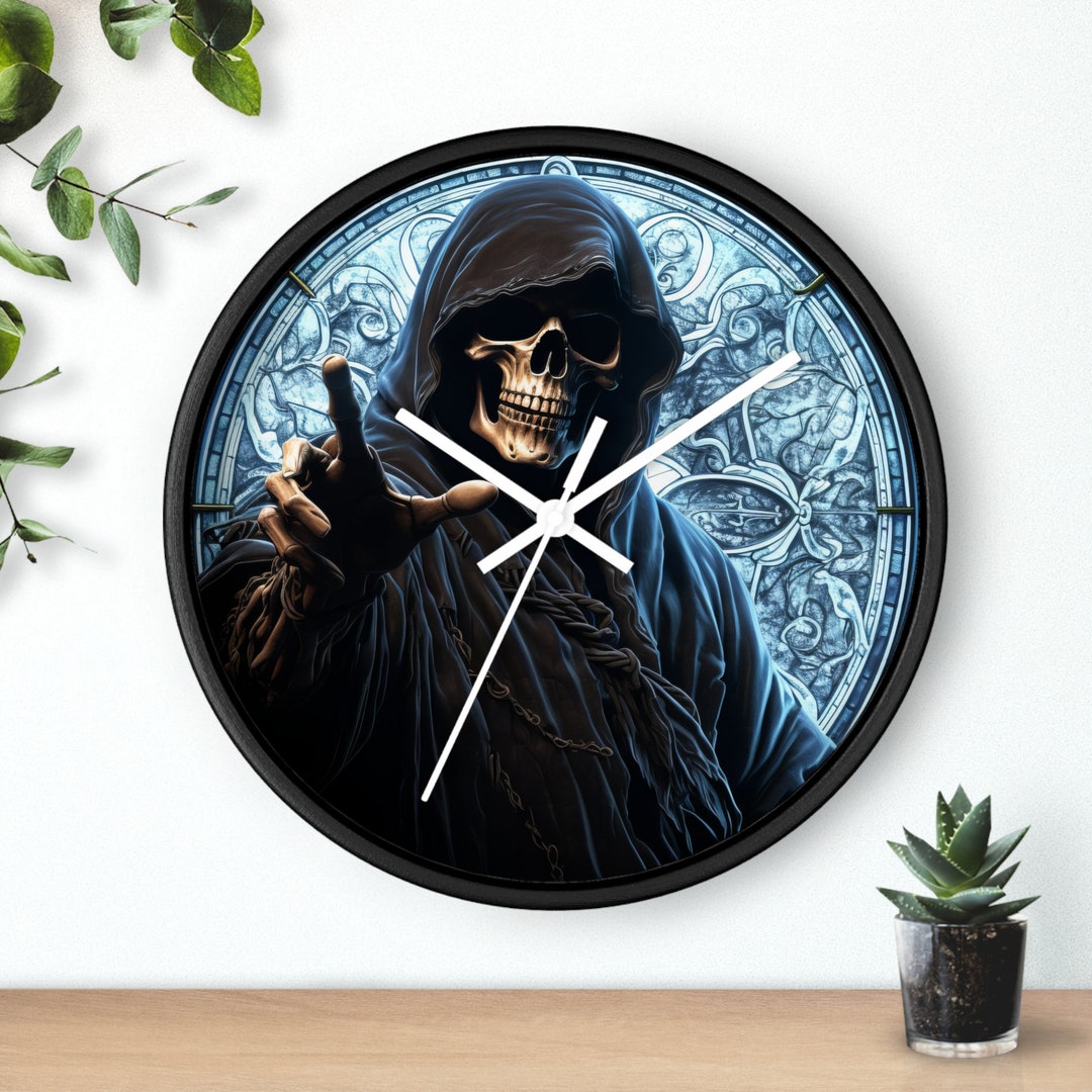 Grim Reaper Horror Clock, Death Home Decor, Classichorror Gift, Unique ...