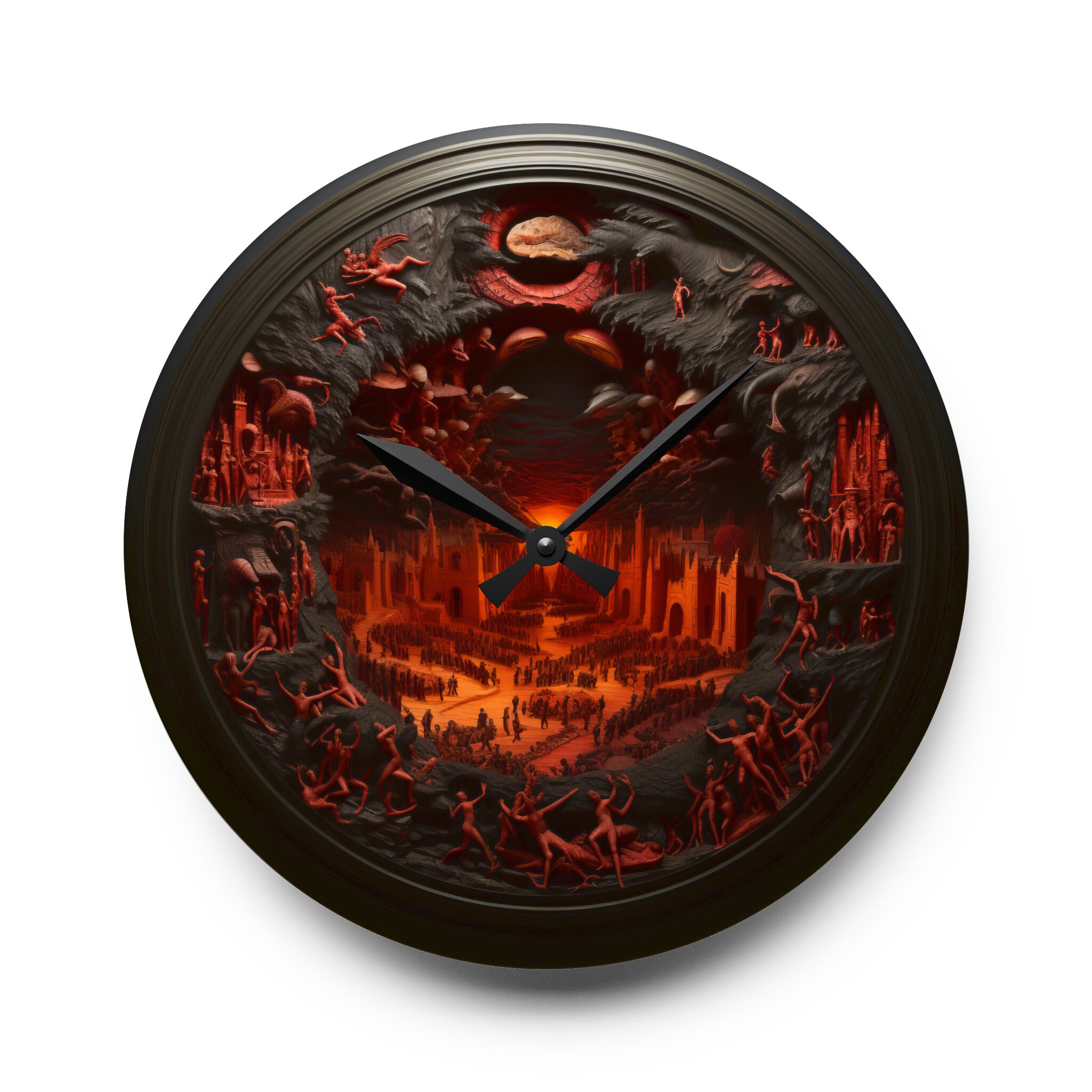 Dante's Inferno Horror Clock Hell Home Decor Classic - Etsy
