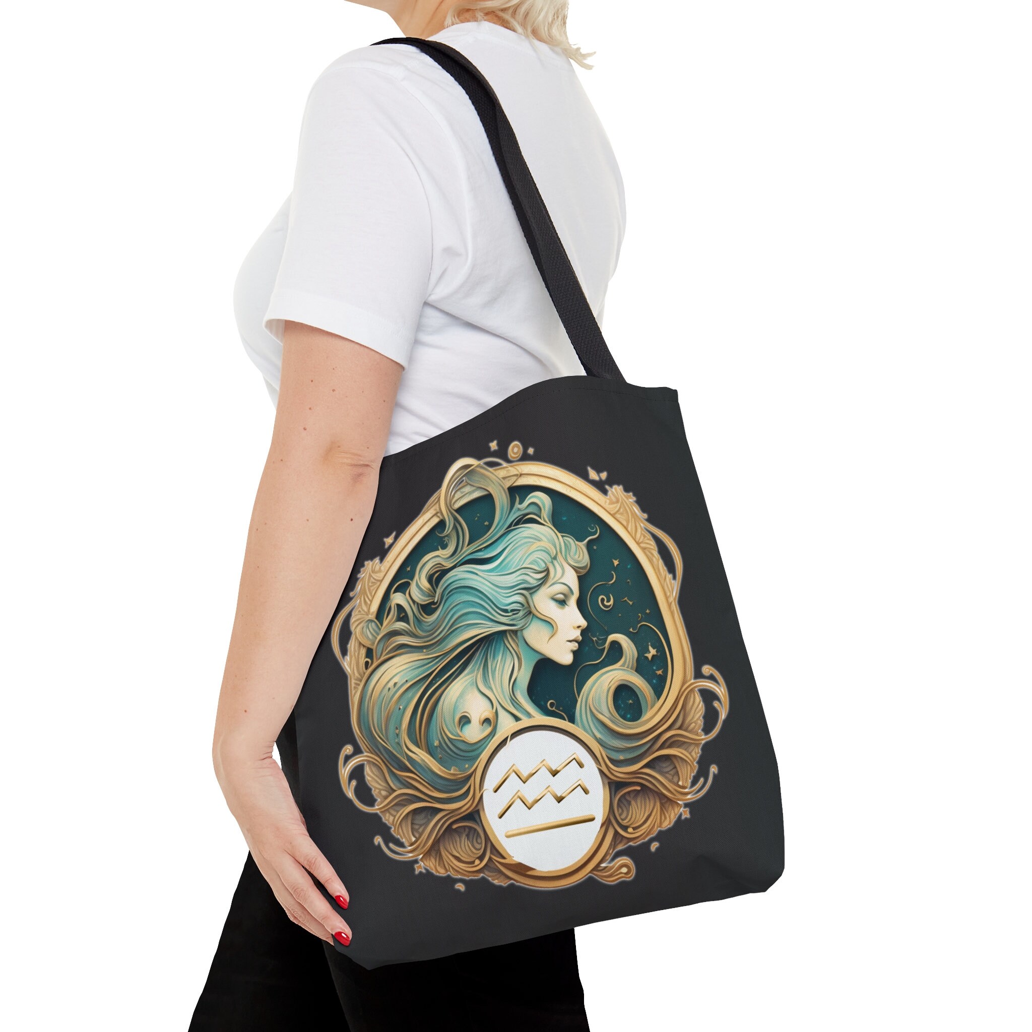 Aquarius Zodiac Tote Bags Aquarius Gift Zodiac Tote Bag - Etsy