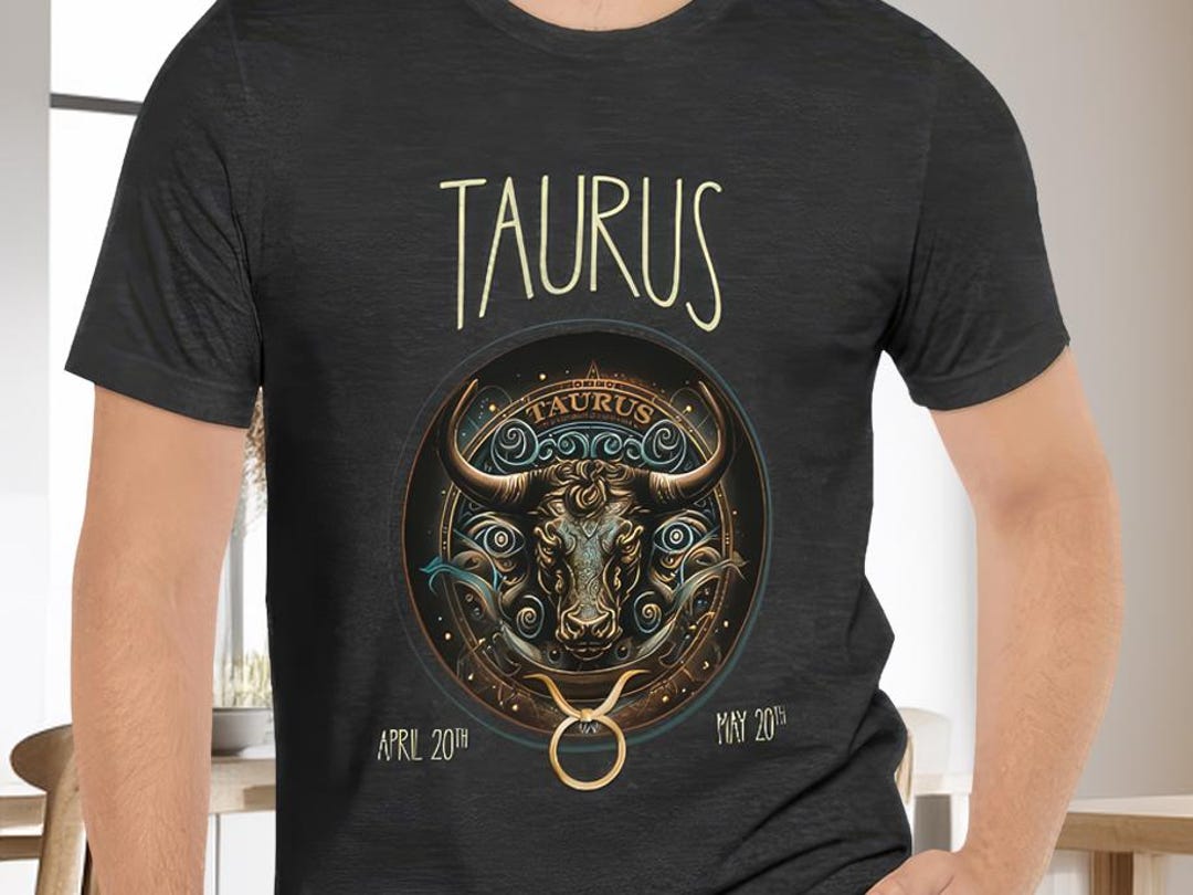 Men's Taurus Shirt, Taurus Zodiac Gift, Taurus Art Print, Taurus Shirt ...