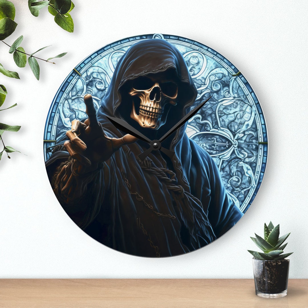 Grim Reaper Horror Clock, Death Home Decor, Classic Horror Gift, Unique ...