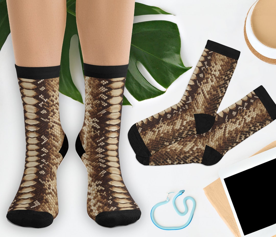 Snake Skin Socks, Creepy Attire, Edgy Footwear, Reptile Socks, King ...