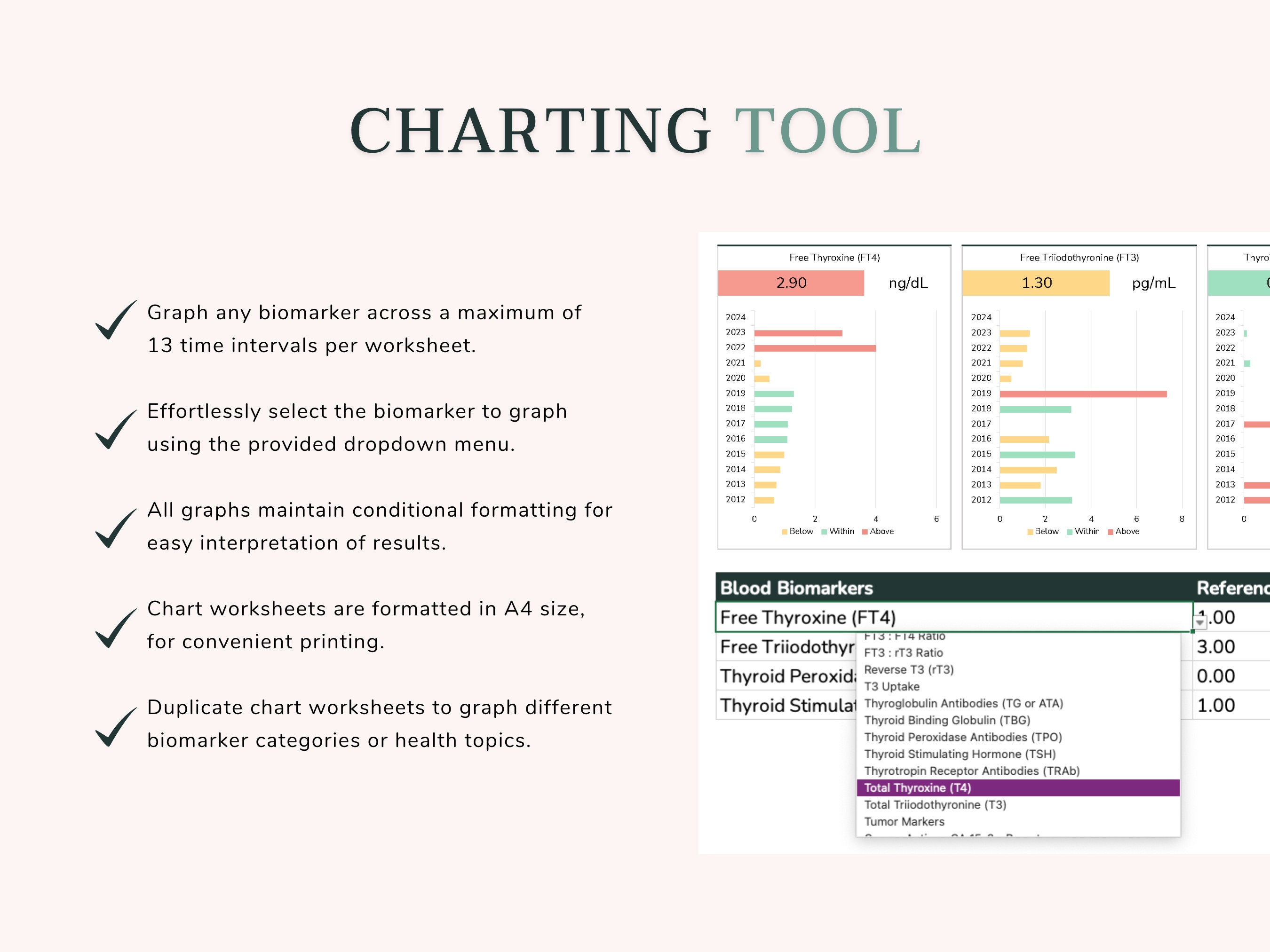 Blood Test Results Tracker With Charts for Excel Medical Tracker ...