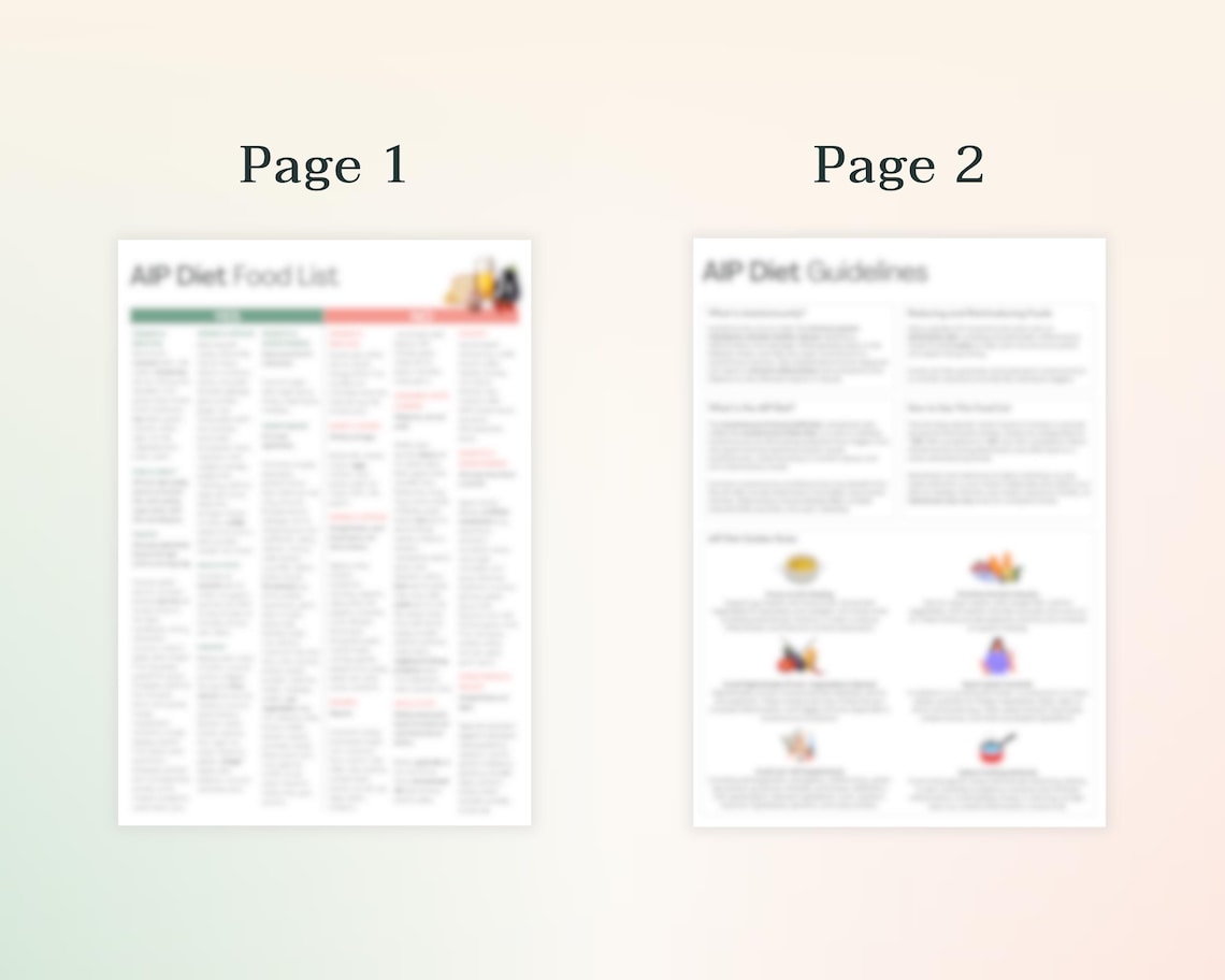 Printable AIP Diet Food List | Autoimmune Protocol, Paleo, Elimination ...