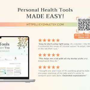 Excel Blood Test Results Tracker | Monitor Essential Labs, Common ...