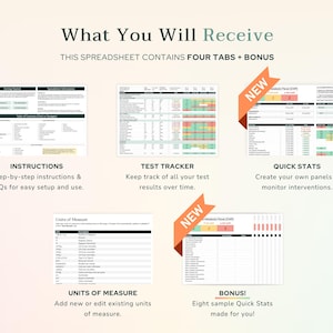 Excel Blood Test Results Tracker | Lab Test History, Blood Biomarkers ...