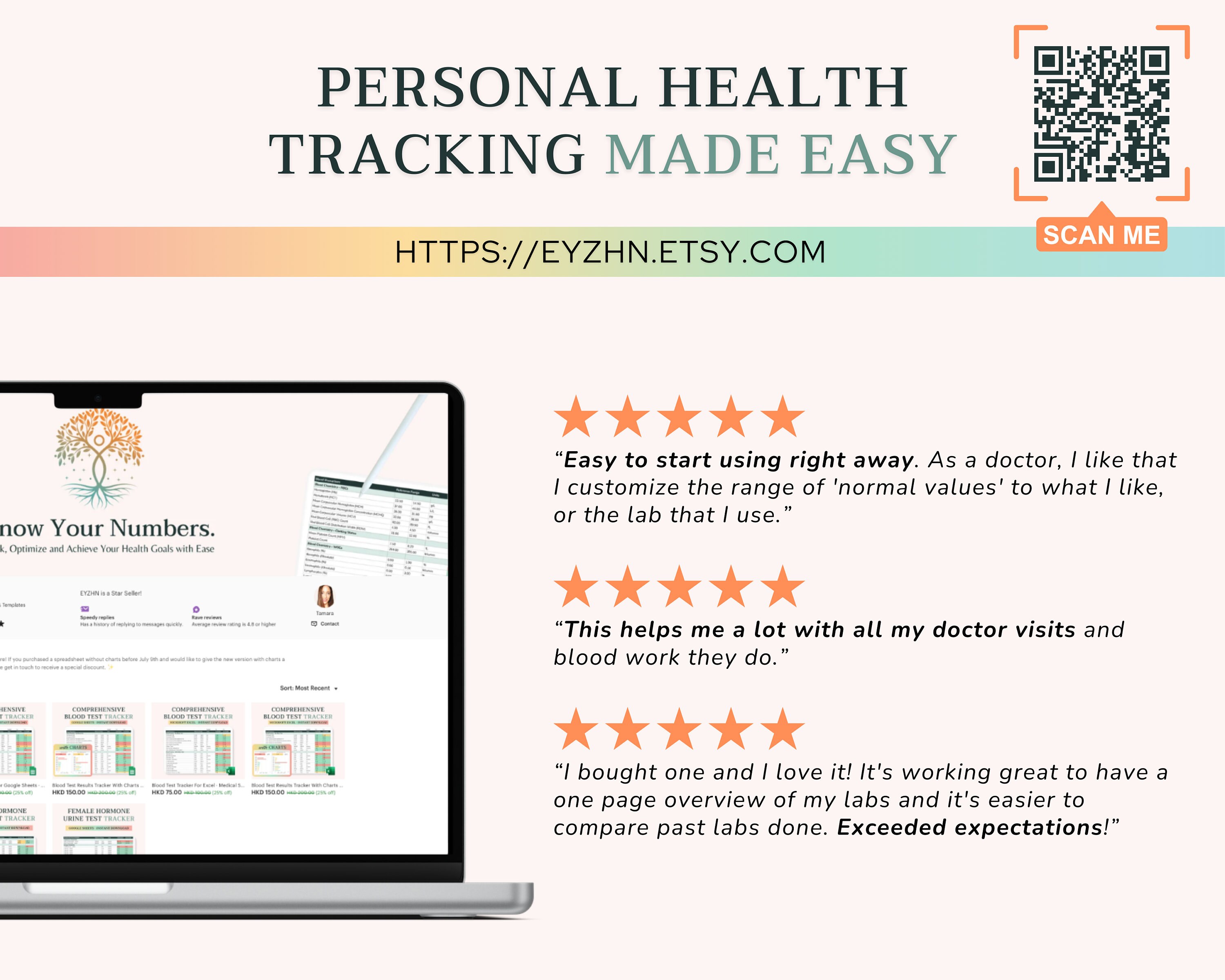 Excel Blood Test Results Tracker Digital Blood Labs, Biohacking Tool ...