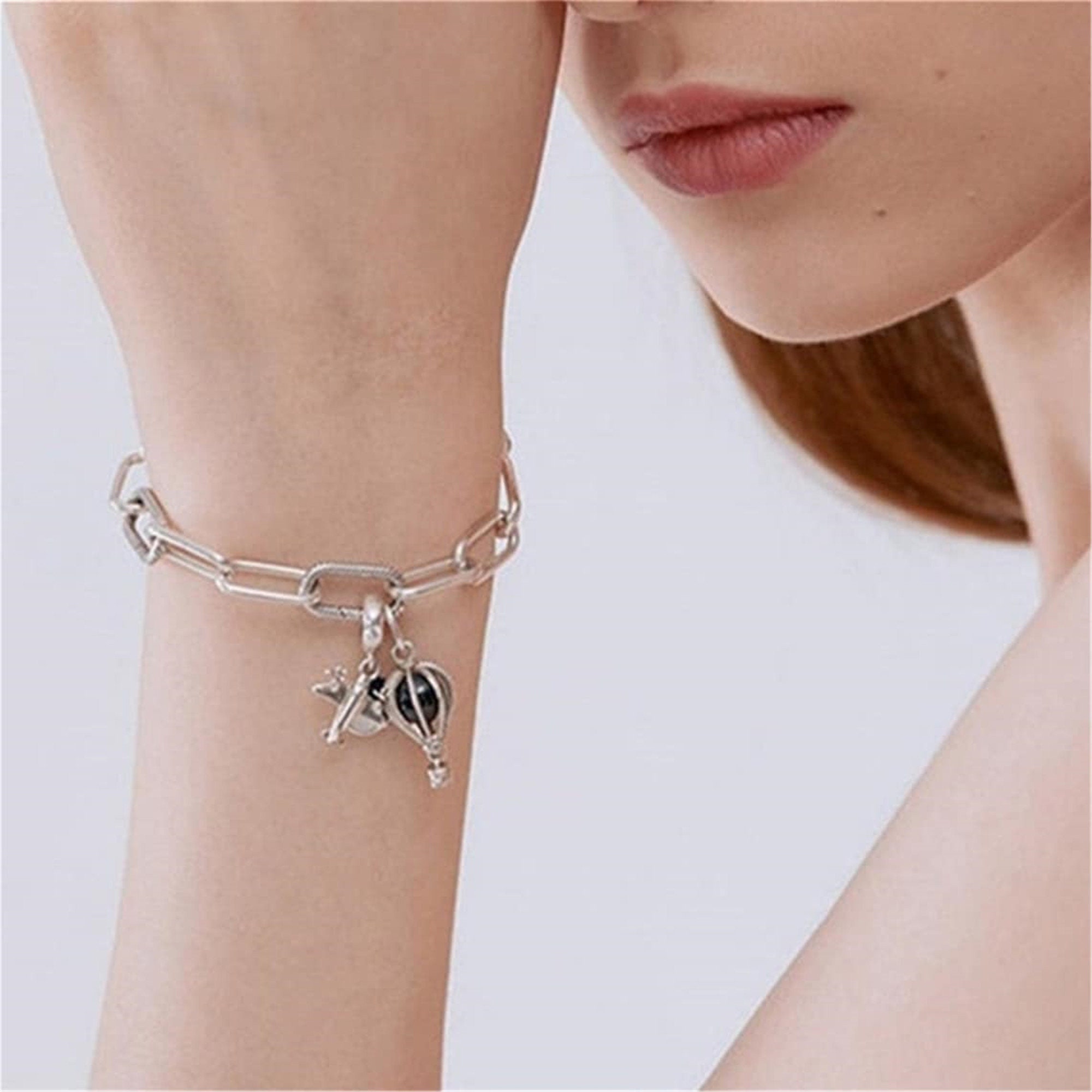S925 Silver Pandora Link Chain Braceletfit Pandora Bracelet - Etsy UK