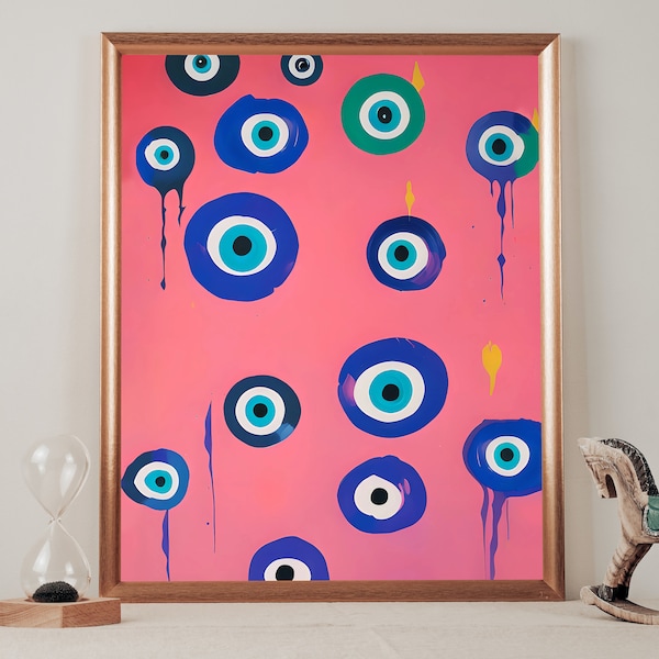 Pink Evil Eye Background - Etsy
