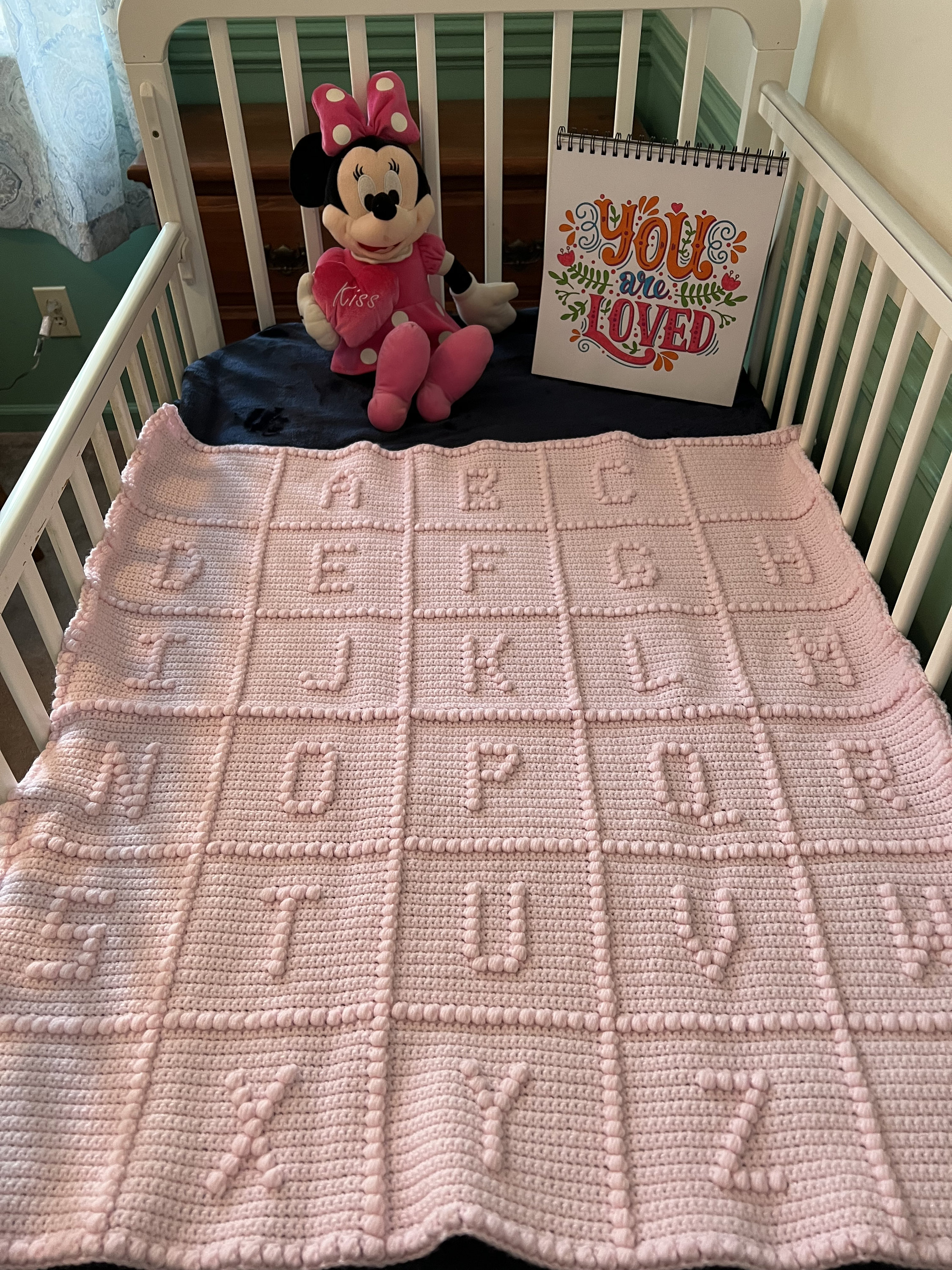 ABC Baby Blanket/baby Shower Gift Pink - Etsy