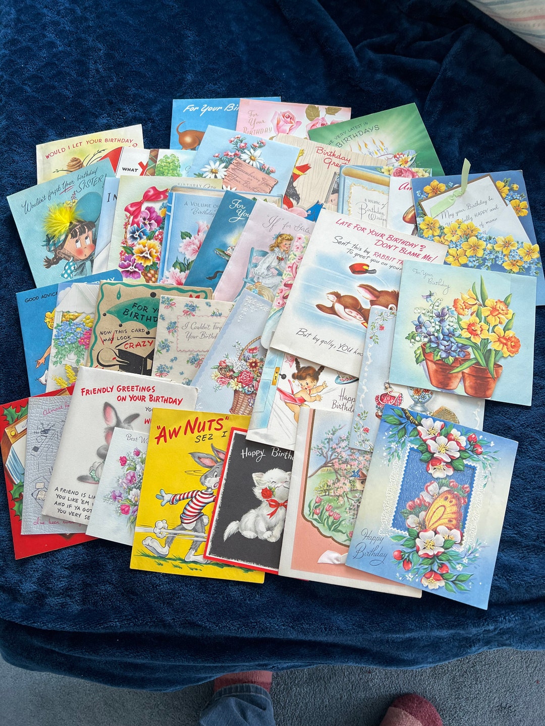 Vintage Birthday Card Set 1950's - Etsy