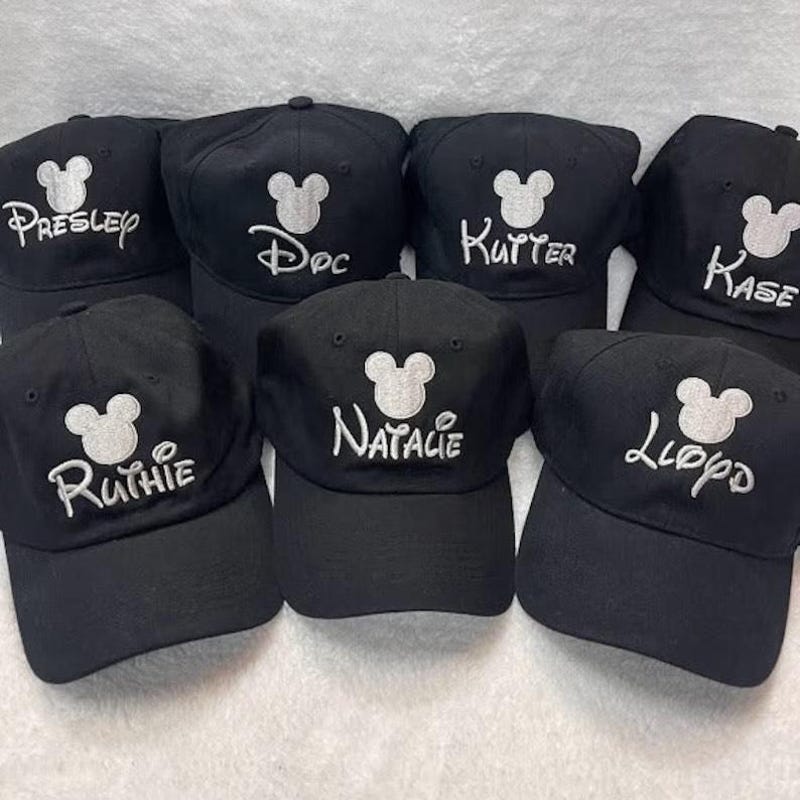 Disneys Baseball Caps - Etsy