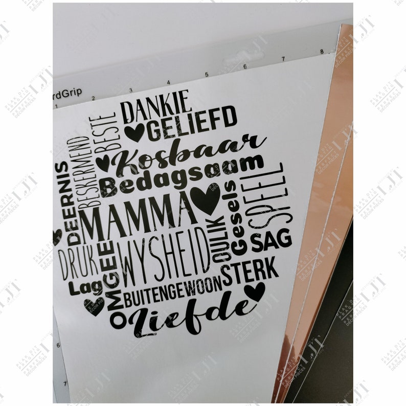 Mamma Words Wall Art, Afrikaans Cut Files, Instant Digital Download ...
