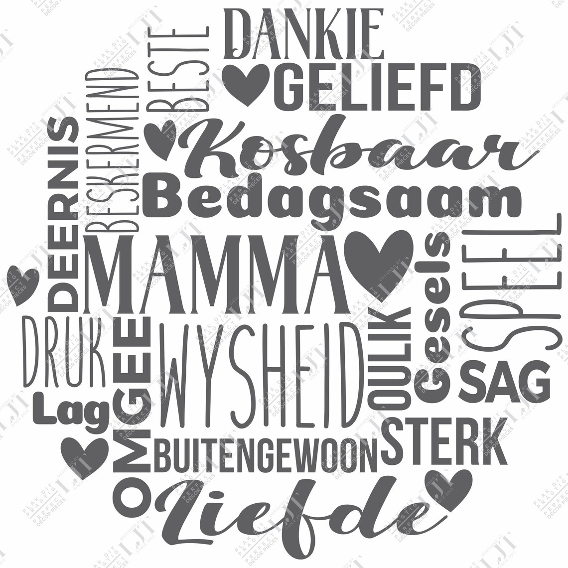 Mamma Words Wall Art, Afrikaans Cut Files, Instant Digital Download ...