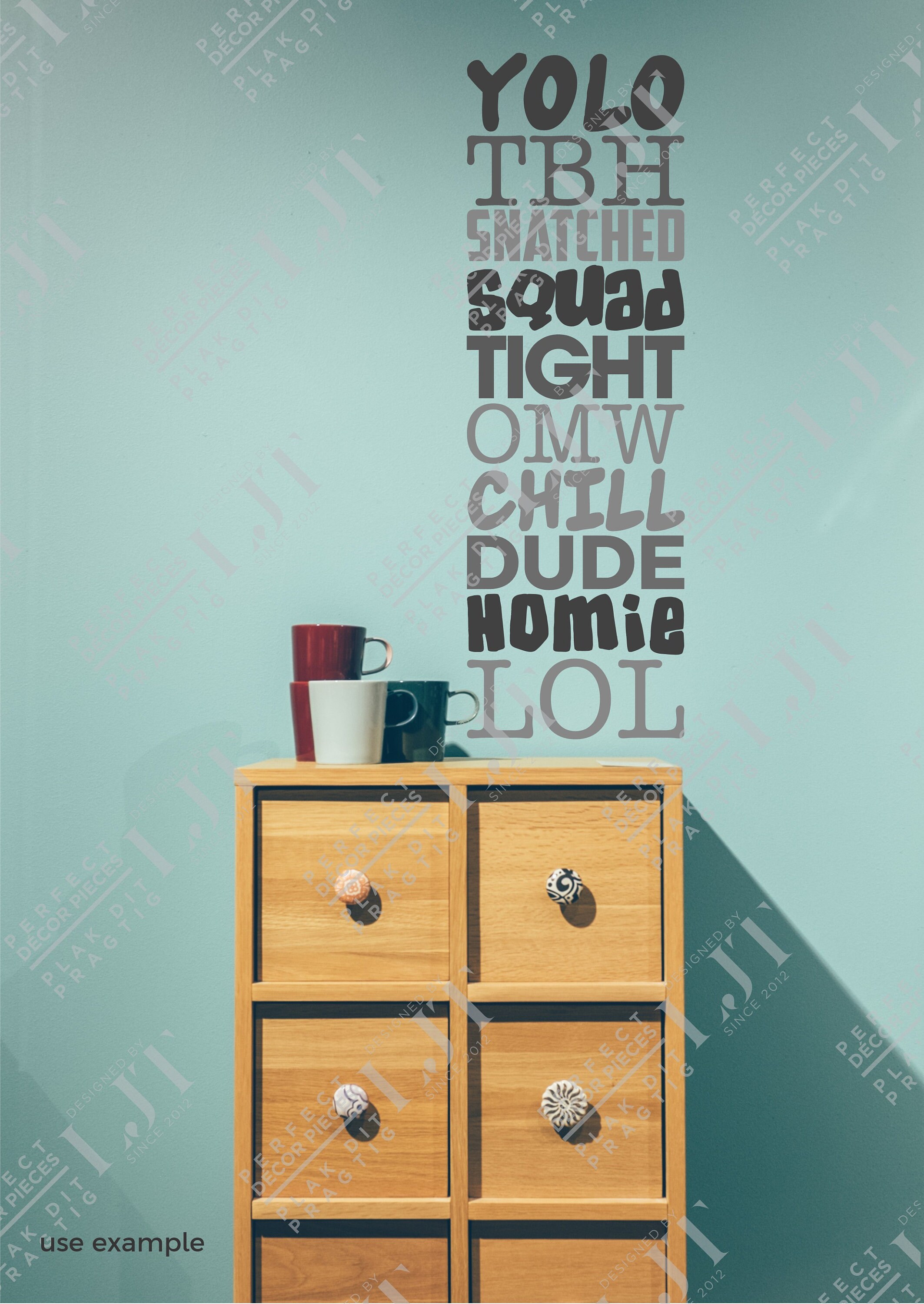 Teenage Slang Decorative Words Cut File, Wall Art Cut File, Teenager ...