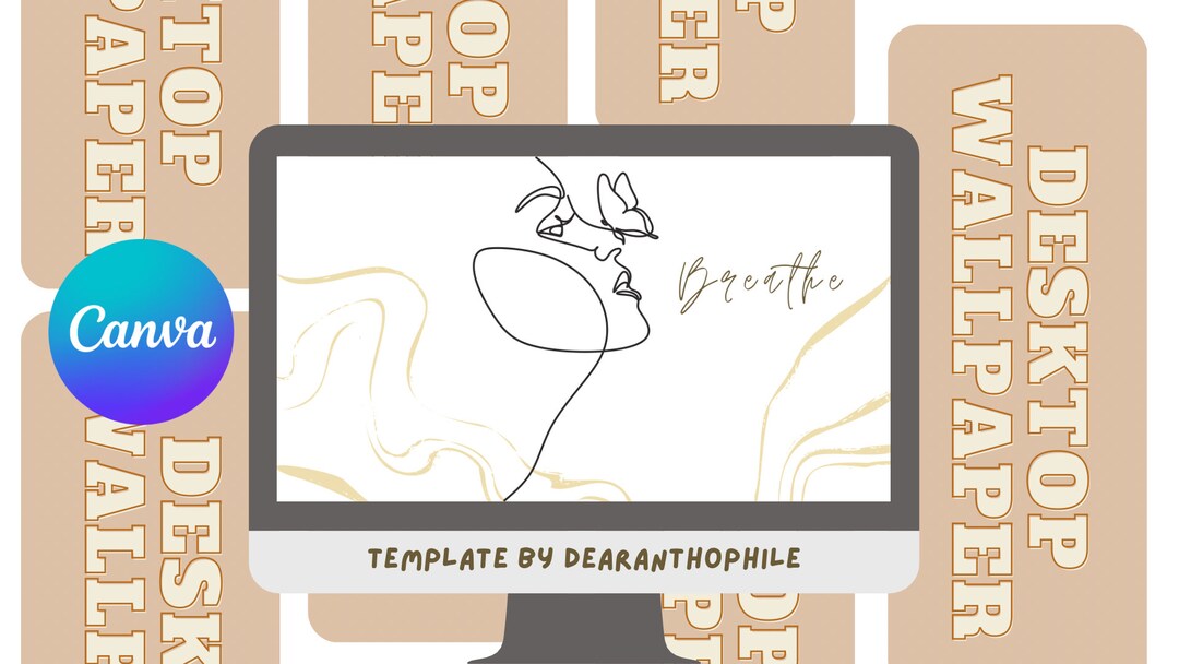 Aesthetic Breathe Desktop Wallpaper - Etsy