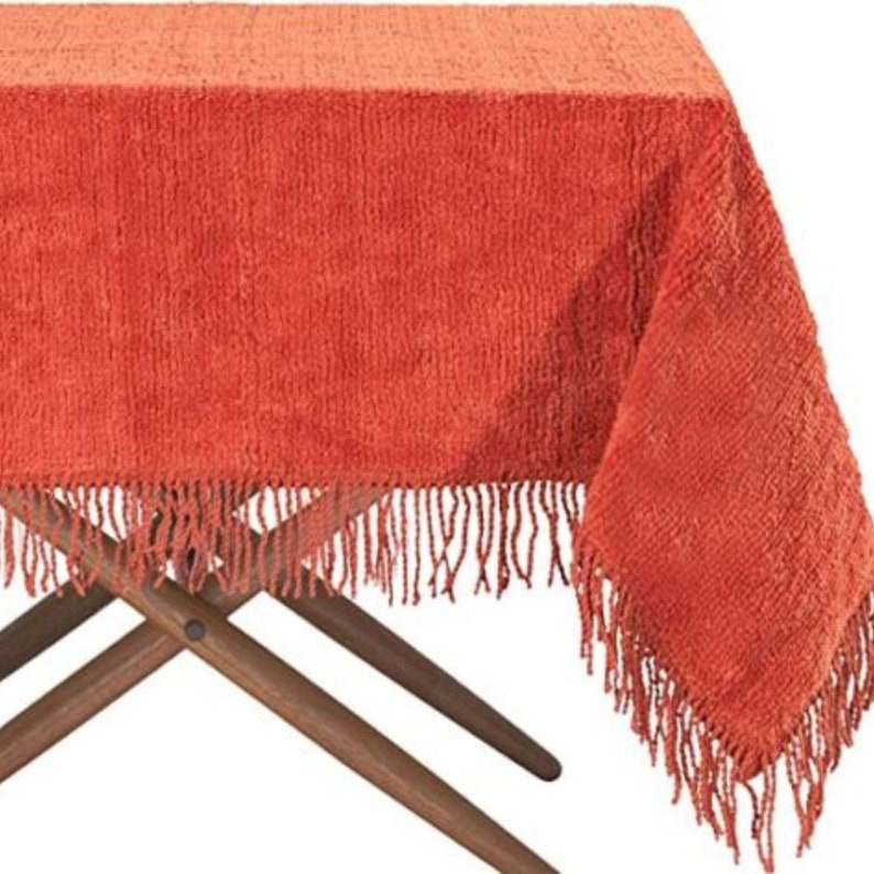 Traditional Large Cotton Chenille Table Covers Party Kitchen Tablecloth ...