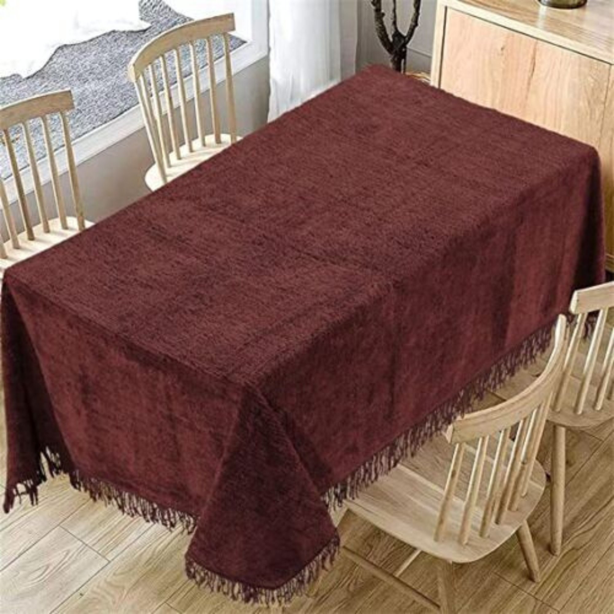 Traditional Large Cotton Chenille Table Covers Party Kitchen Tablecloth ...