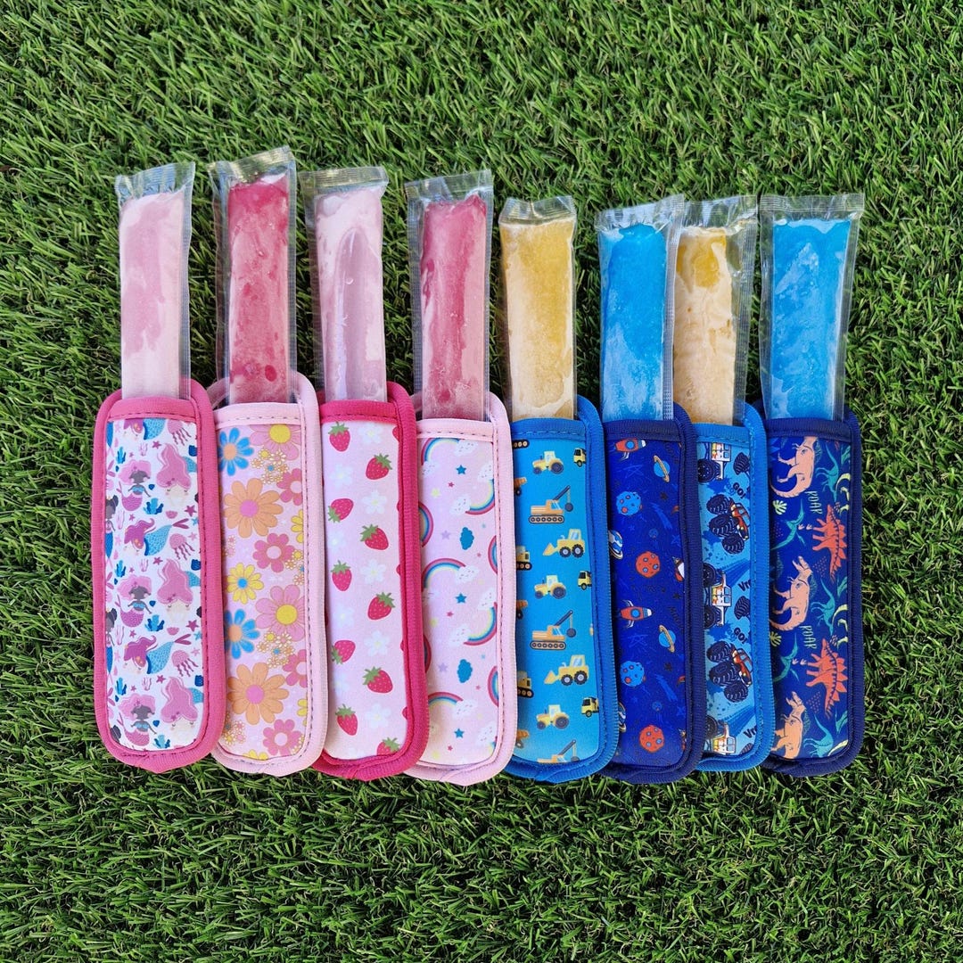 Reusable Icy Pole Holder, Patterned Ice Pop Covers, for Kids and Adults ...