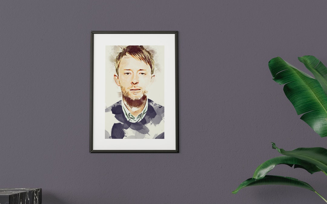 Thom York From Radiohead - A4 Painted Effect Print (no Frame) - Etsy