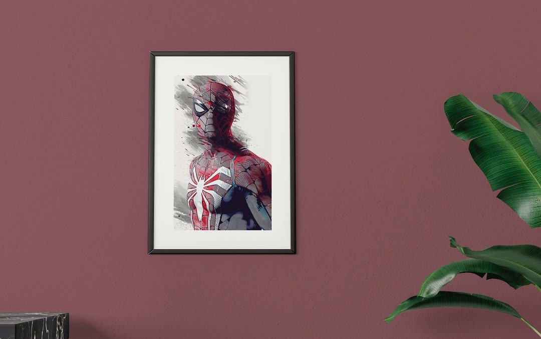 Spiderman - A4 Graphic Painted Effect Print (no Frame) - Etsy