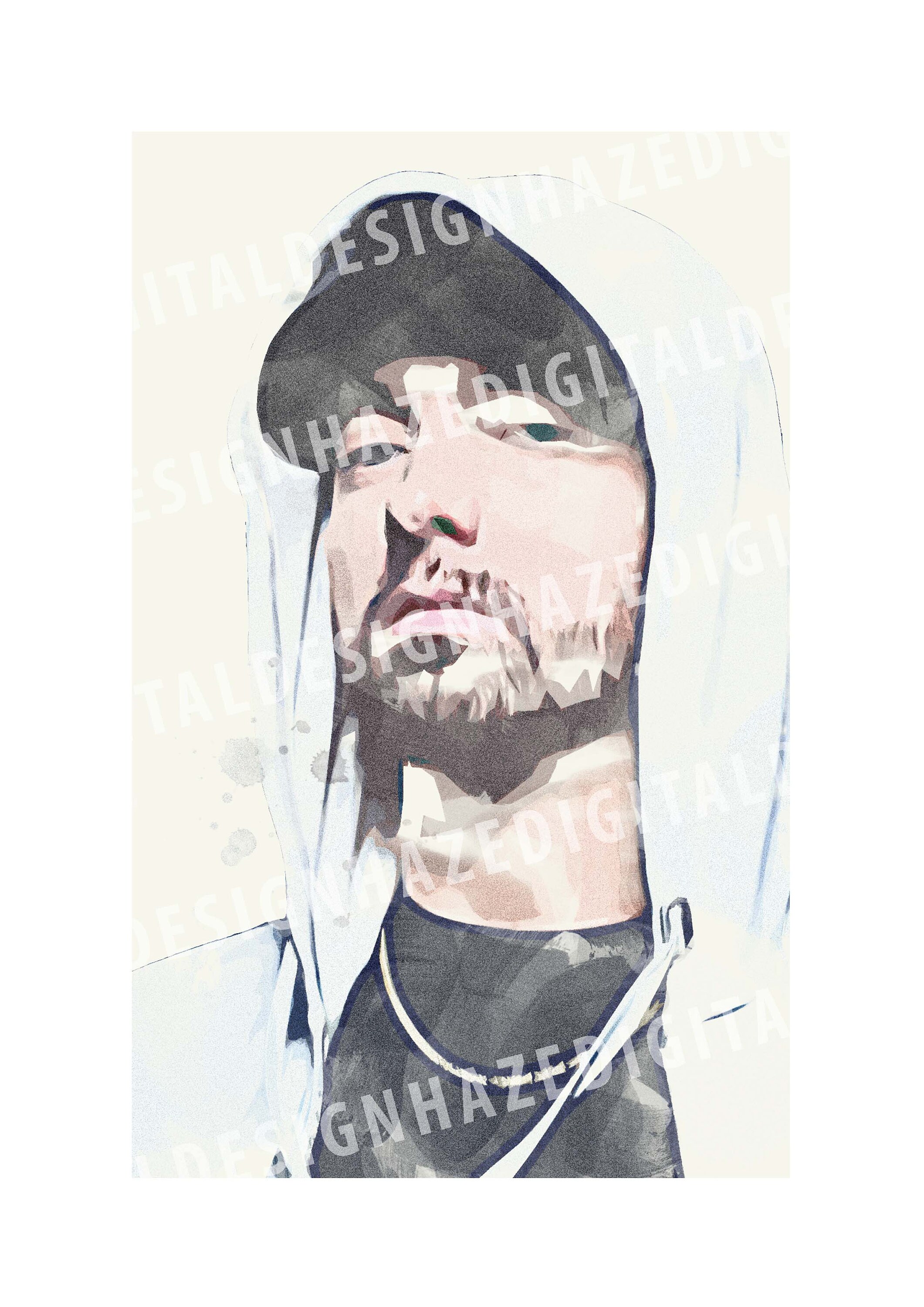 Eminem - A4 Painted Effect Print (no Frame) - Etsy