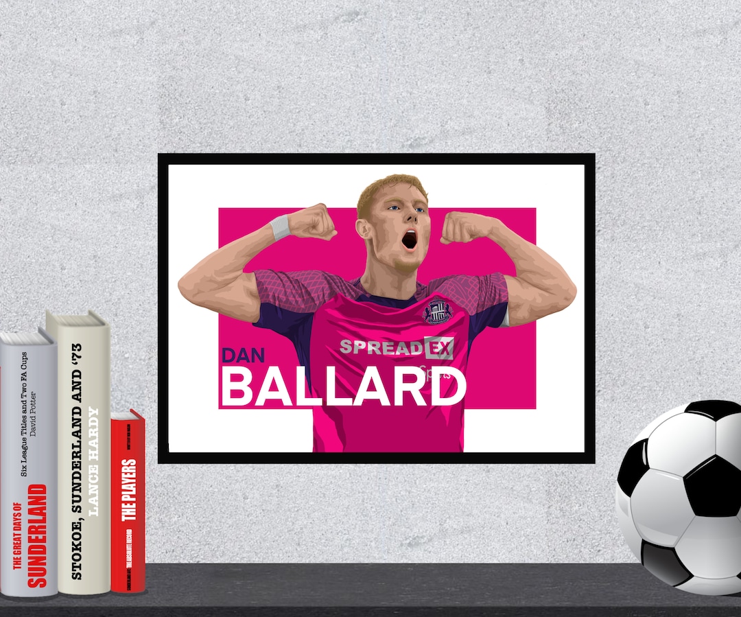 Sunderland Dan Ballard Hand Drawing Print Football Gift Poster - Etsy