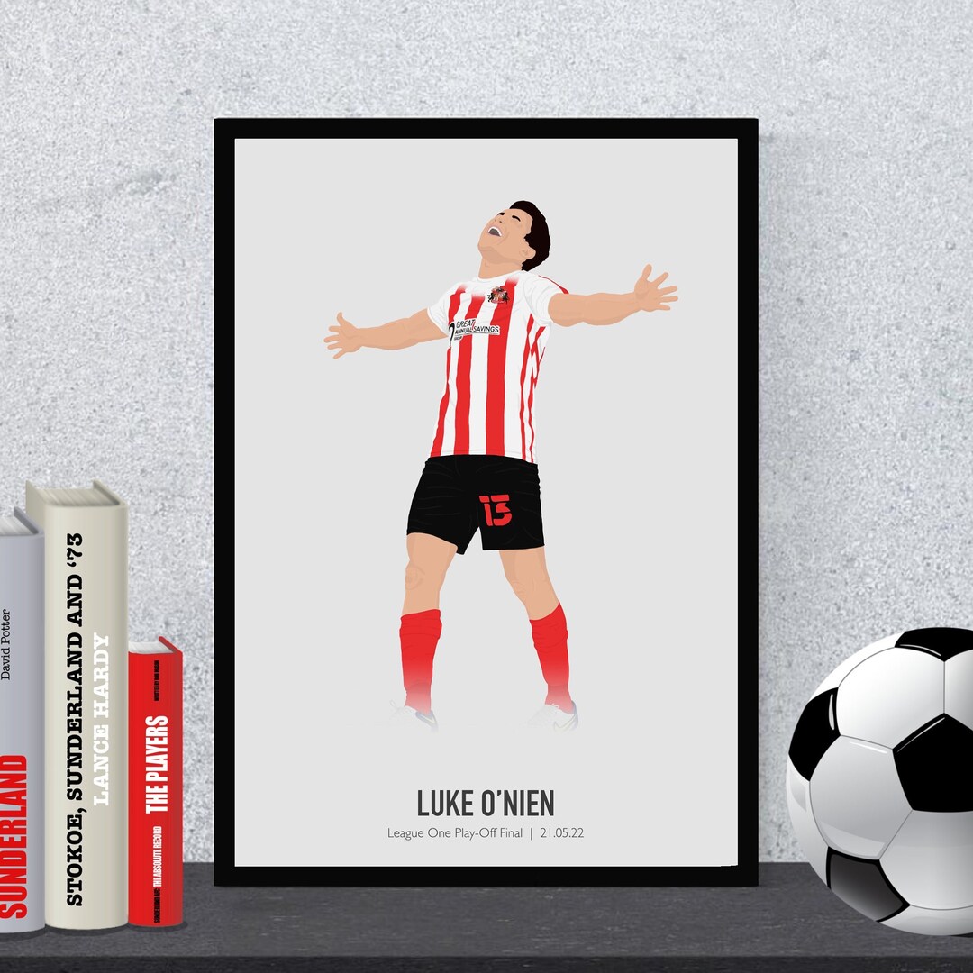 Sunderland Luke O'nien Hand Drawing Print Football Gift Poster - Etsy