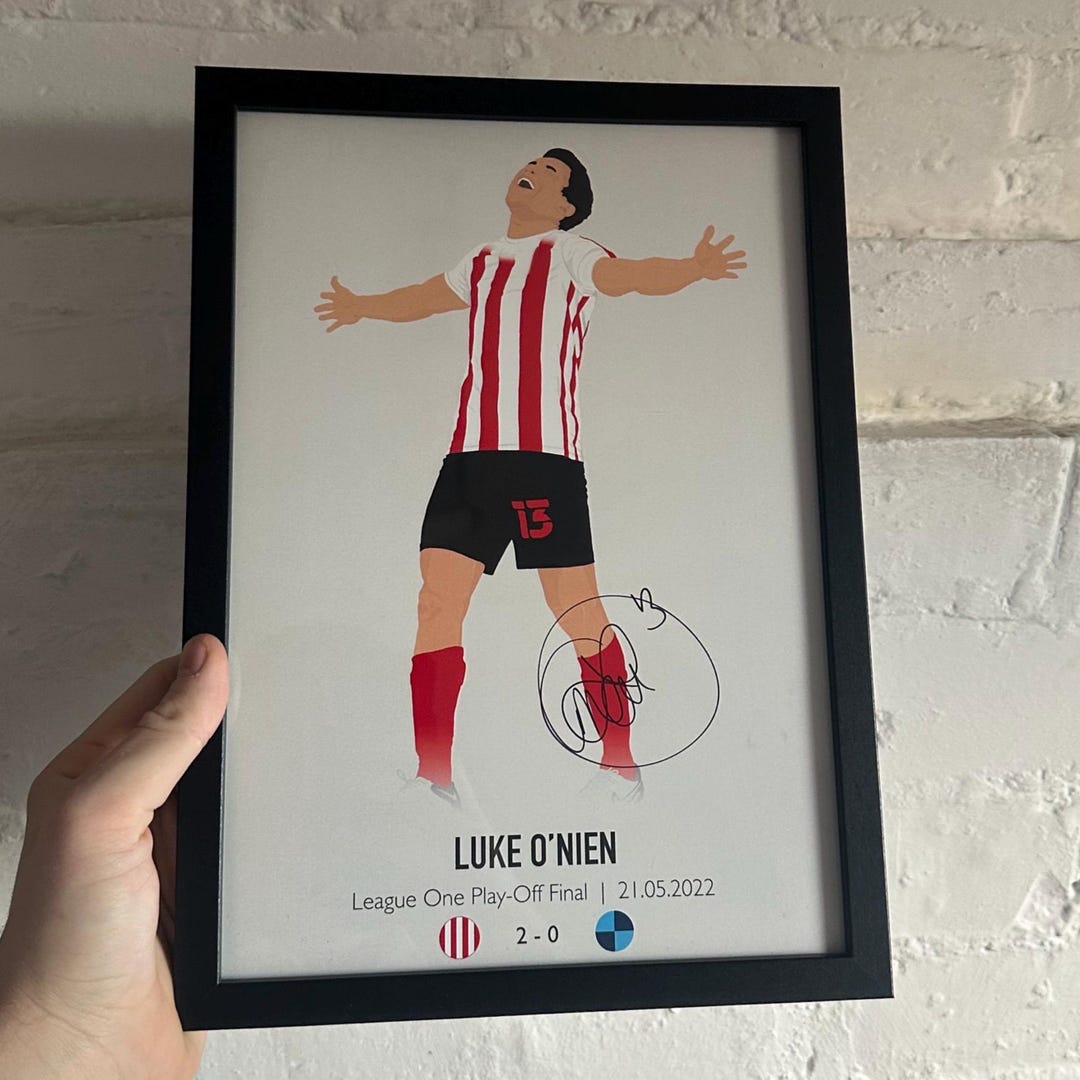 HAND SIGNED by Luke O’nien Hand Drawing Print | Sunderland Hand Drawn ...