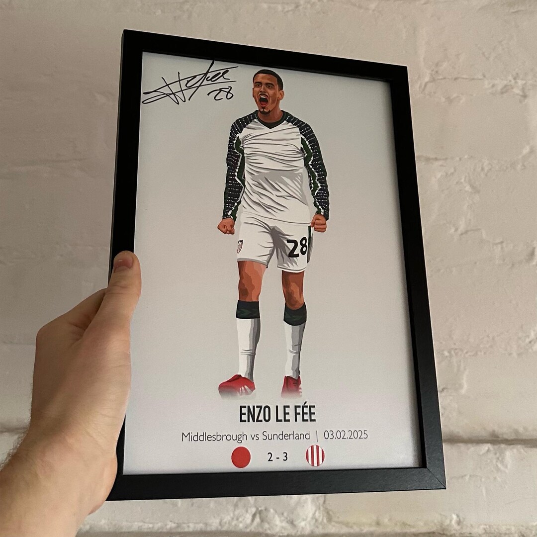 HAND SIGNED by Enzo Le Fée Hand Drawing Print | Sunderland Hand Drawn ...