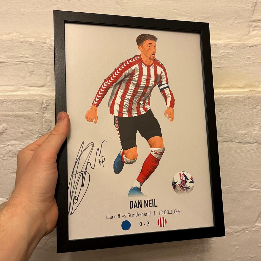 HAND SIGNED by Dan Neil Hand Drawing Print | Sunderland Hand Drawn ...
