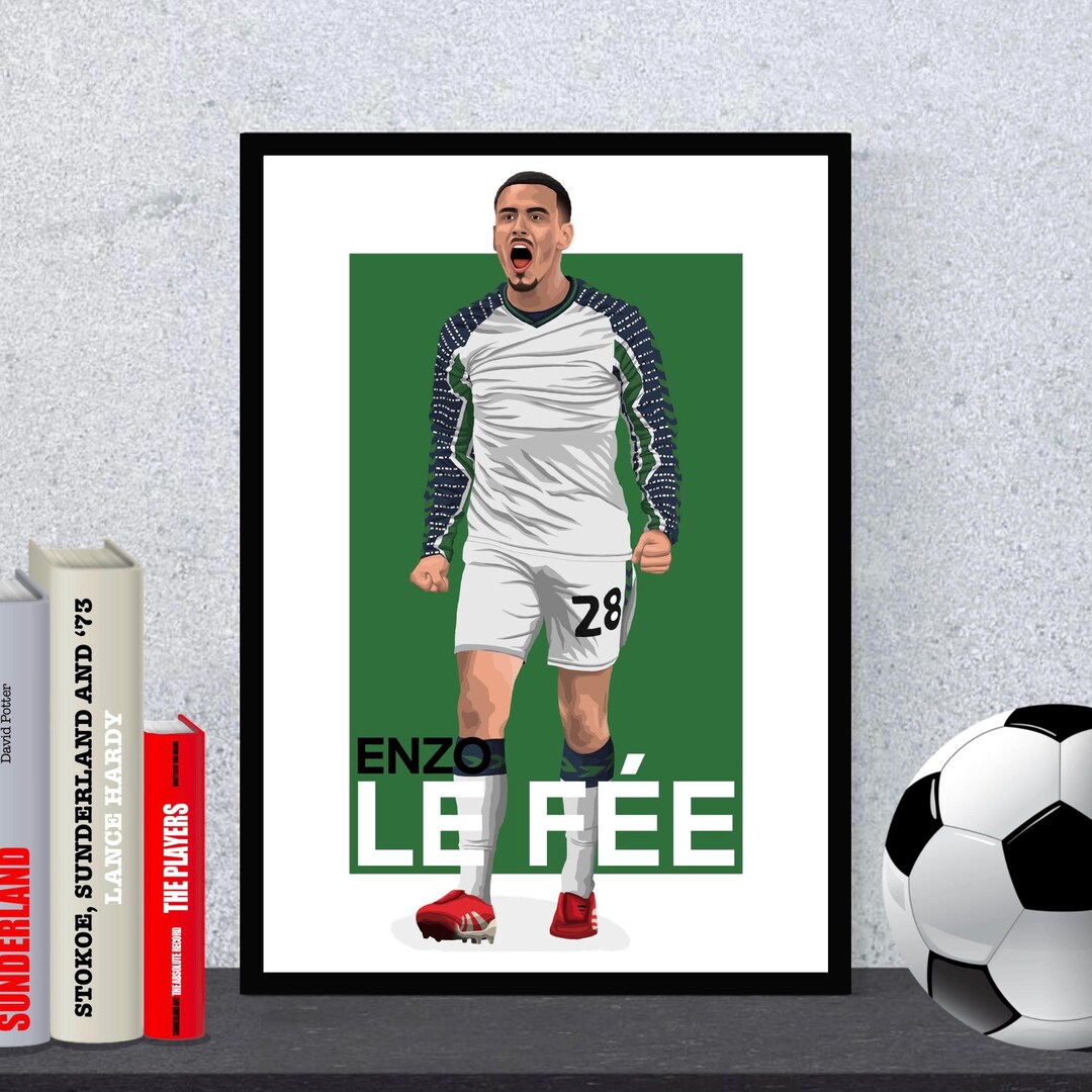 Enzo Le Fee Hand Drawing Print Sunderland Hand Drawn Picture Football ...