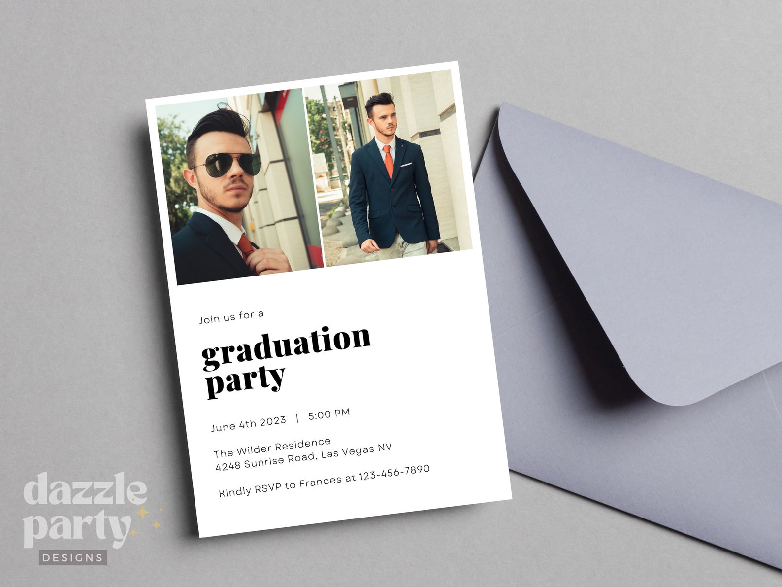 Graduation Announcement Template Boy, Graduation Invitation 2025 ...
