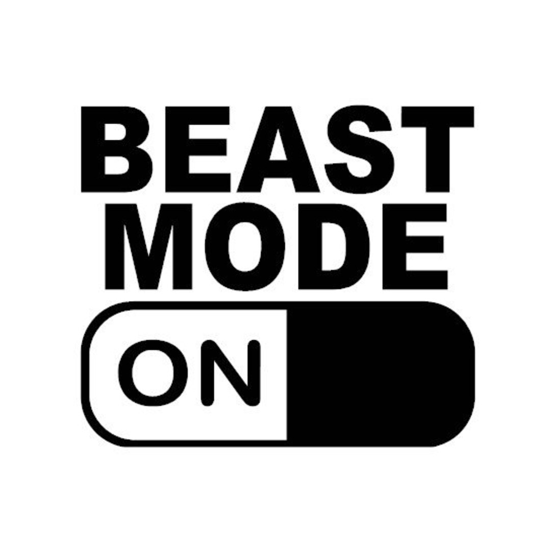 Beast Mode on Decal - Multiple Colors & Sizes - Laptop-phone-window-rv ...