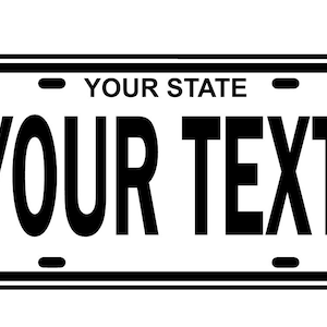 Custom License Plate Decal - Personalized License Plate - Multiple ...