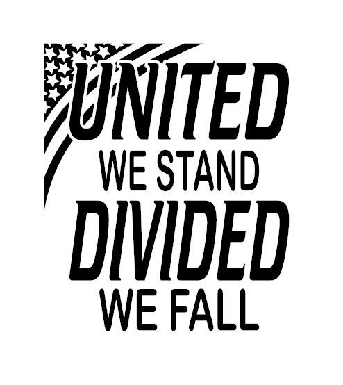 United We Stand Divided We Fall Decal - American Pride - America ...