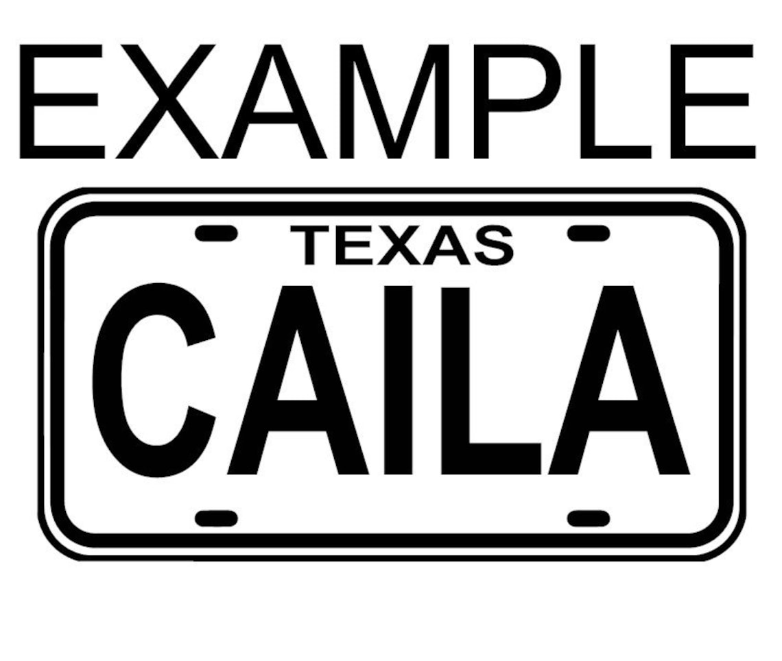 Custom License Plate Decal - Personalized License Plate - Multiple ...
