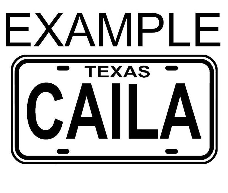 Custom License Plate Decal - Personalized License Plate - Multiple ...