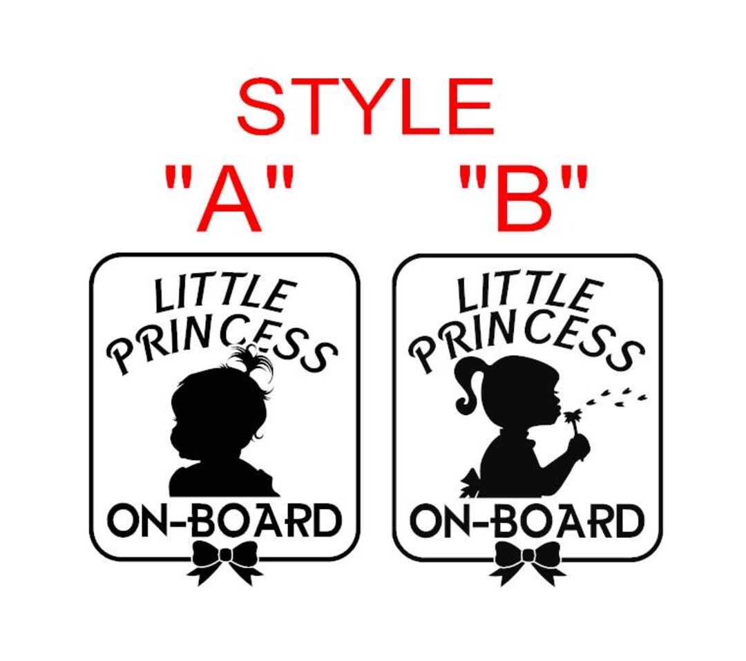 Little Princess on Board Vinyl Decal - Two Styles to Choose From ...