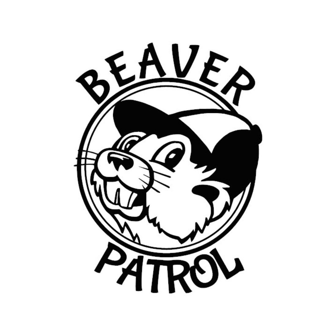 Beaver Patrol Decal - Multiple Colors & Sizes - Laptop-phone-window-rv ...