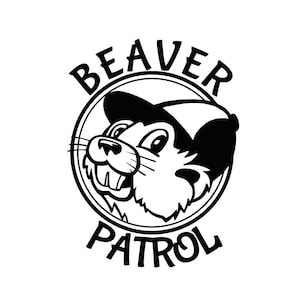 Beaver Patrol Decal - Multiple Colors & Sizes - Laptop-phone-window-rv ...