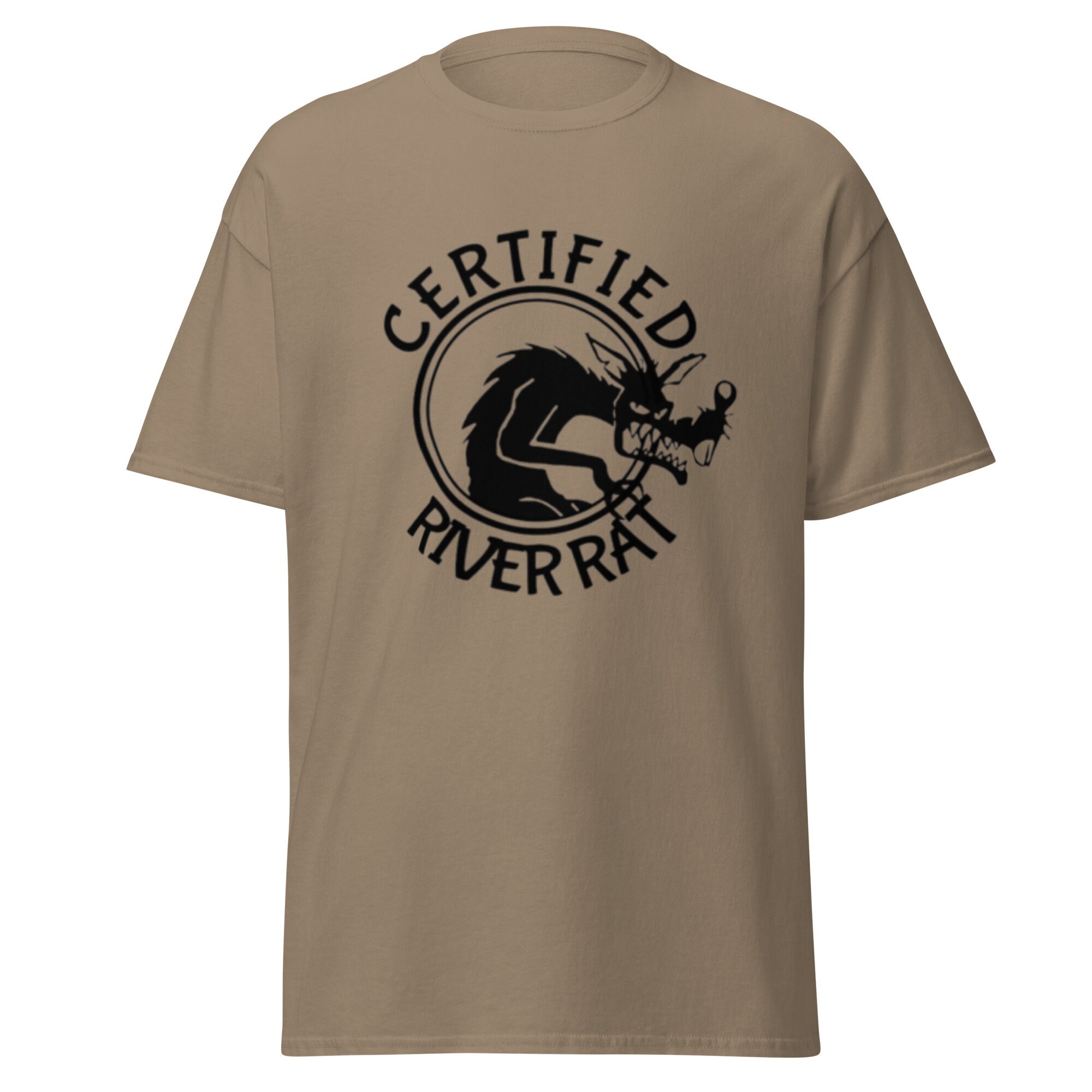 Certified River Rat Men's Classic Tee Funny Camper Camping Outdoors ...