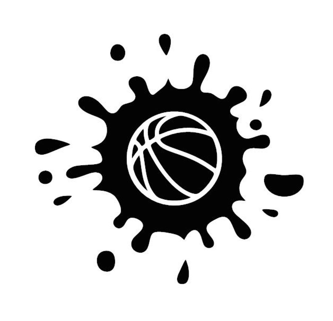Basketball Splat Decal - Multiple Colors & Sizes - Laptop-phone-window ...