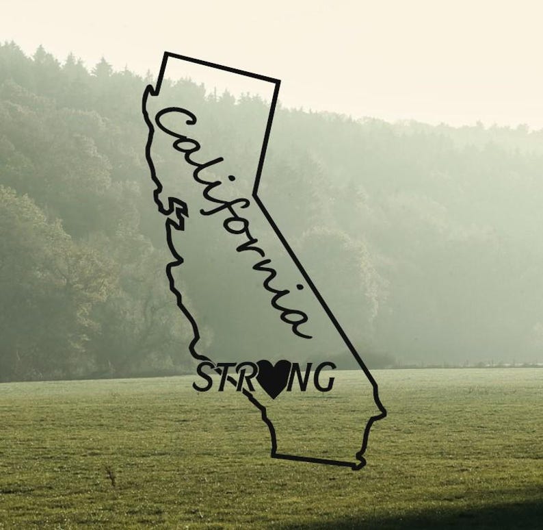 California Strong Decal - Multiple Colors & Sizes - Laptop-phone-window ...