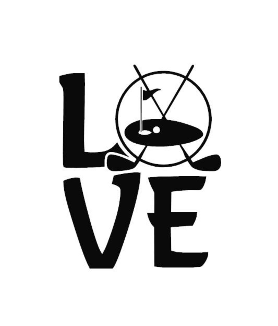 Love Golf Decal - Golfing - Golfer - Multiple Colors & Sizes - Laptop ...