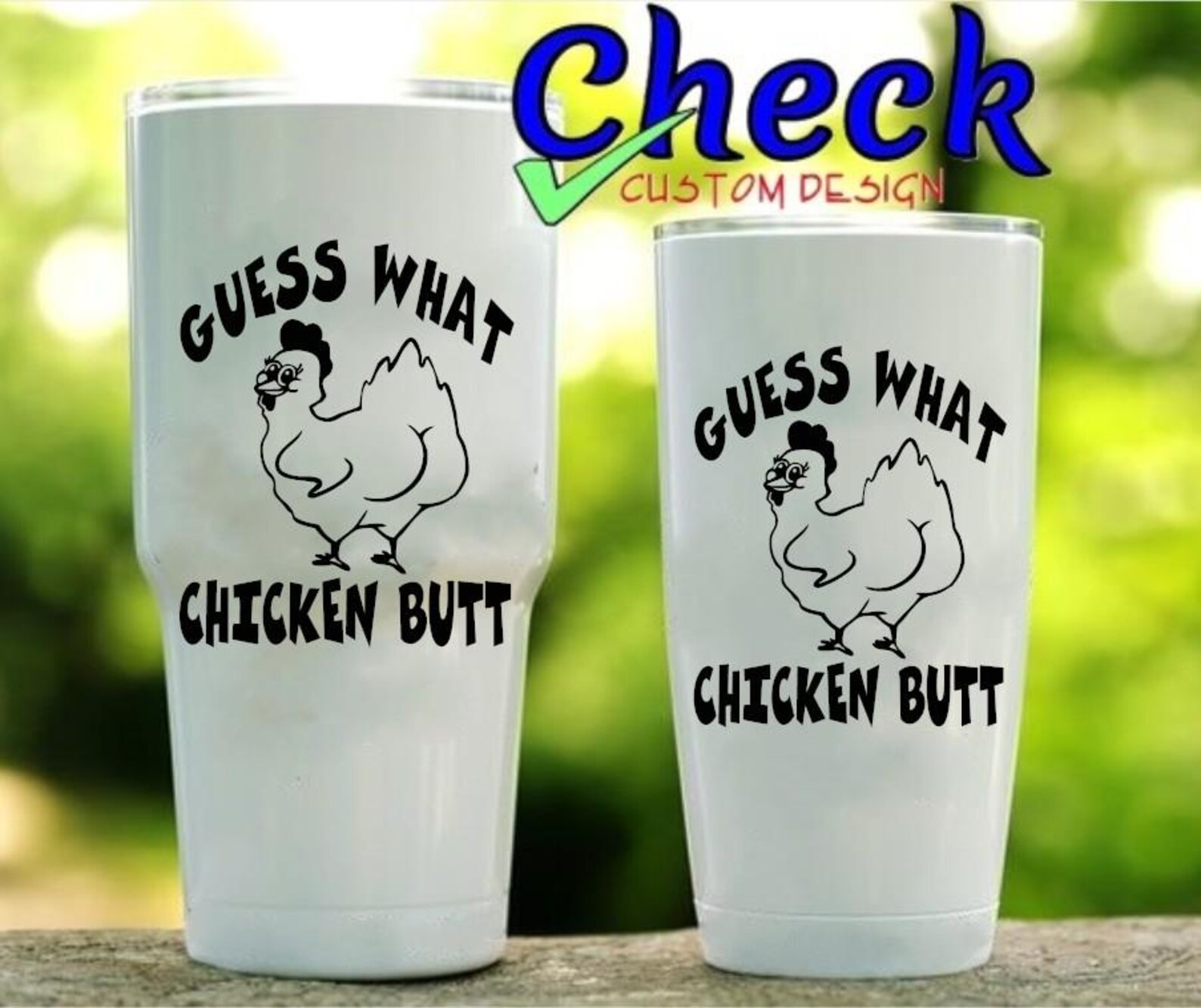 Guess What Chicken Butt Decal - Multiple Colors & Sizes - Window - RV ...