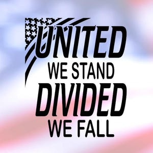 United We Stand Divided We Fall Decal - American Pride - America ...