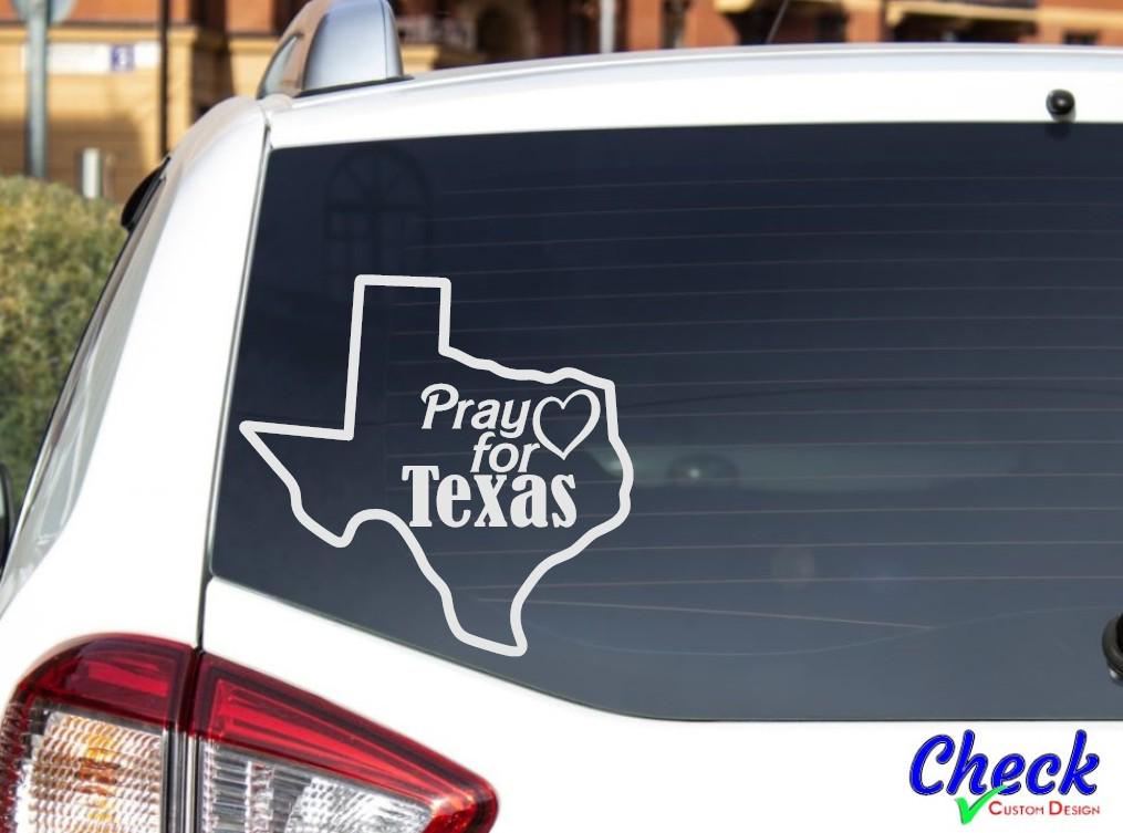 Pray for Texas Decal - Multiple Colors & Sizes - Stand With Texas ...