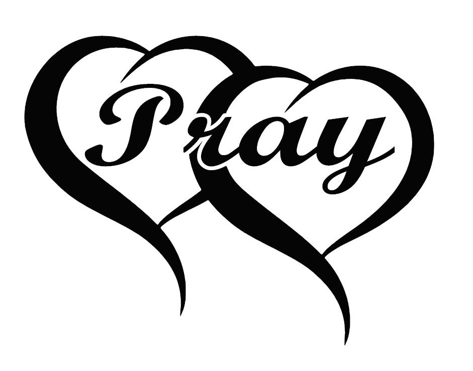 Pray With Heart - Prayer Heart Decal - Multiple Colors & Sizes - Laptop ...
