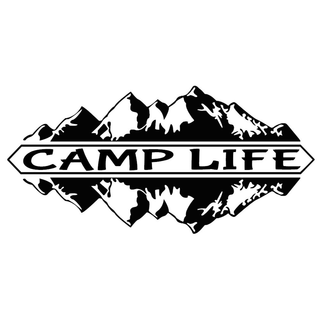 Mountain Reflection Camp Life Decal - Camping - Outdoors - Adventure ...
